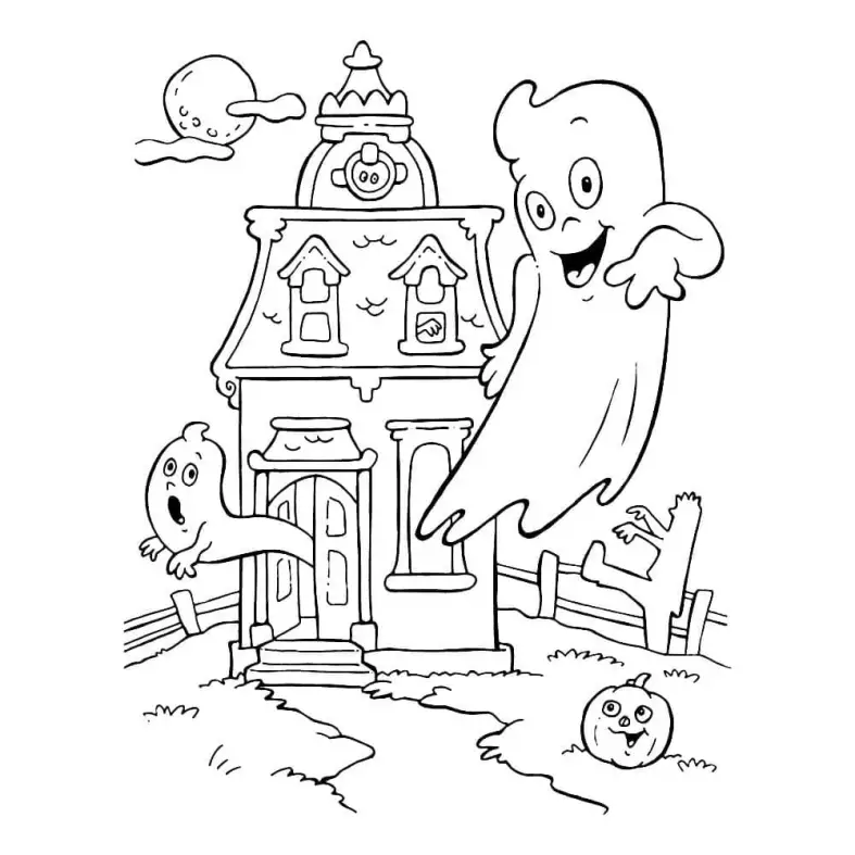20+ Spaß Geister ausmalbilder und Gespenster kostenlos