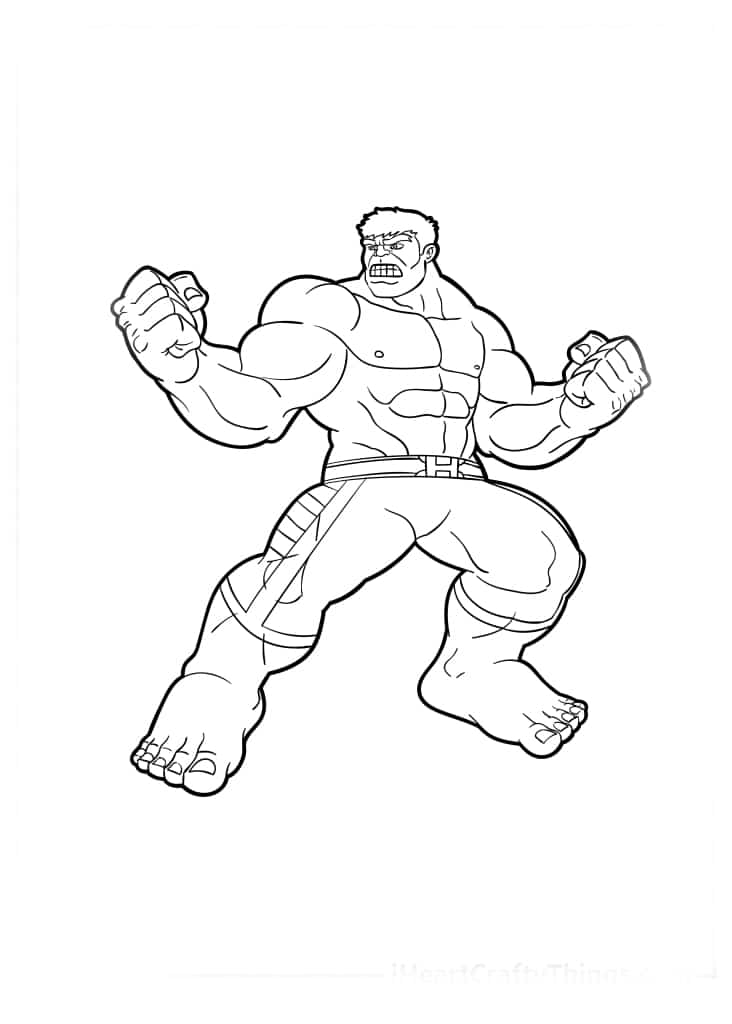20+ Hulk ausmalbilder mit vielen Szenen wie Spider-Man, Avengers
