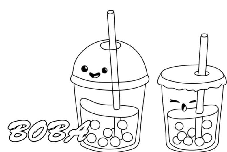 35+ Bubble Tea ausmalbilder kawaii für kinder zum ausmalen