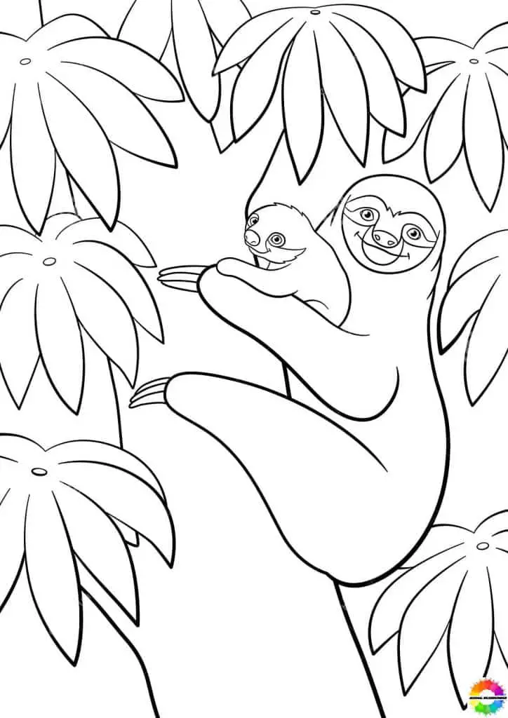 40+ Sloth ausmalbilder - Sammlung kostenlos zum Download