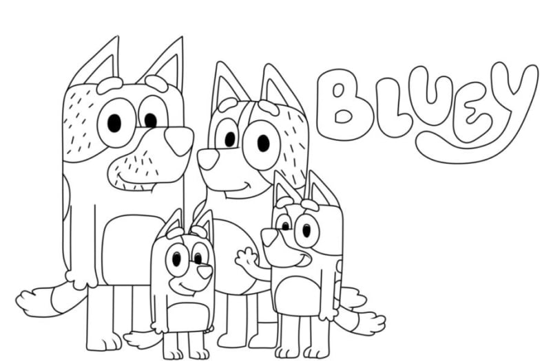 Bluey ausmalbilder kostenlose zum ausdrucken für kinder