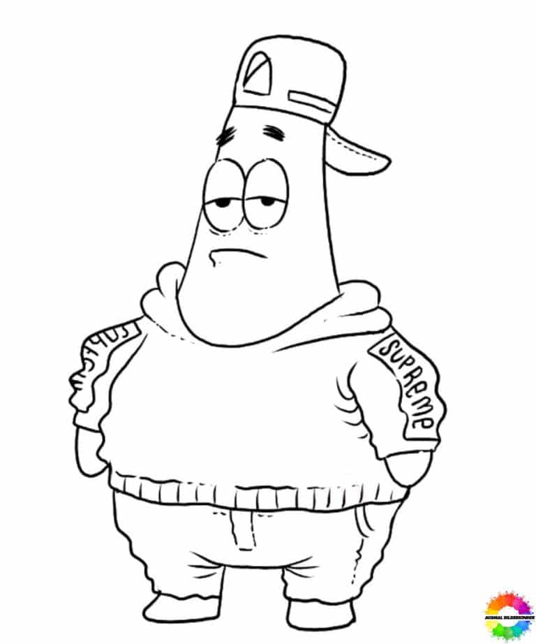 70+ Patrick Star Free coloring pages for kids to color in