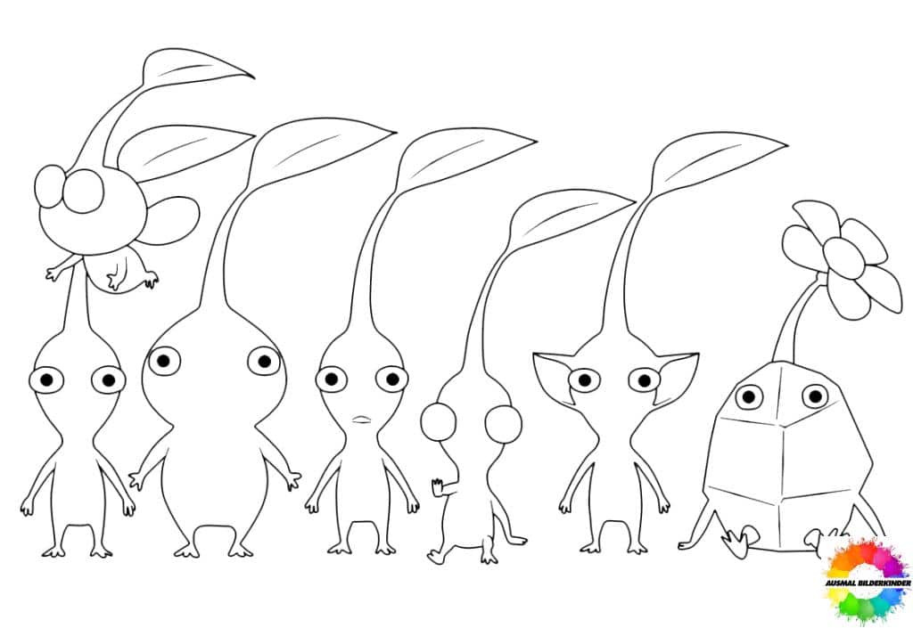 16+ Pikmin ausmalbilder voller Teile - Kostenloser Download