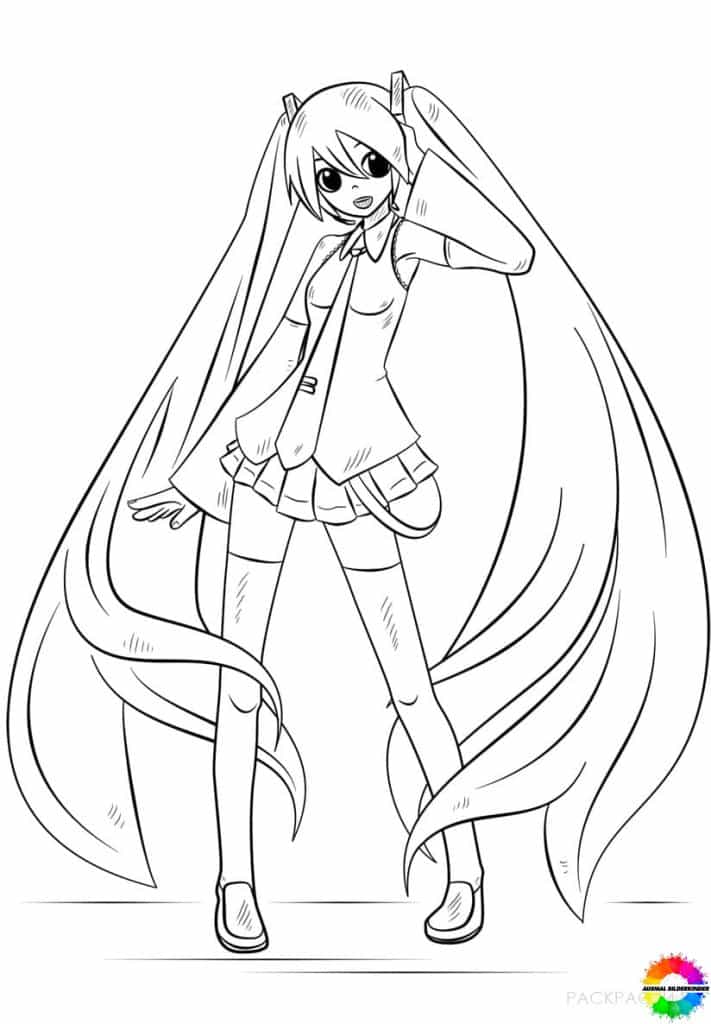27+ Miku ausmalbilder - Kostenlose Vocaloid Sammlung für Kinder