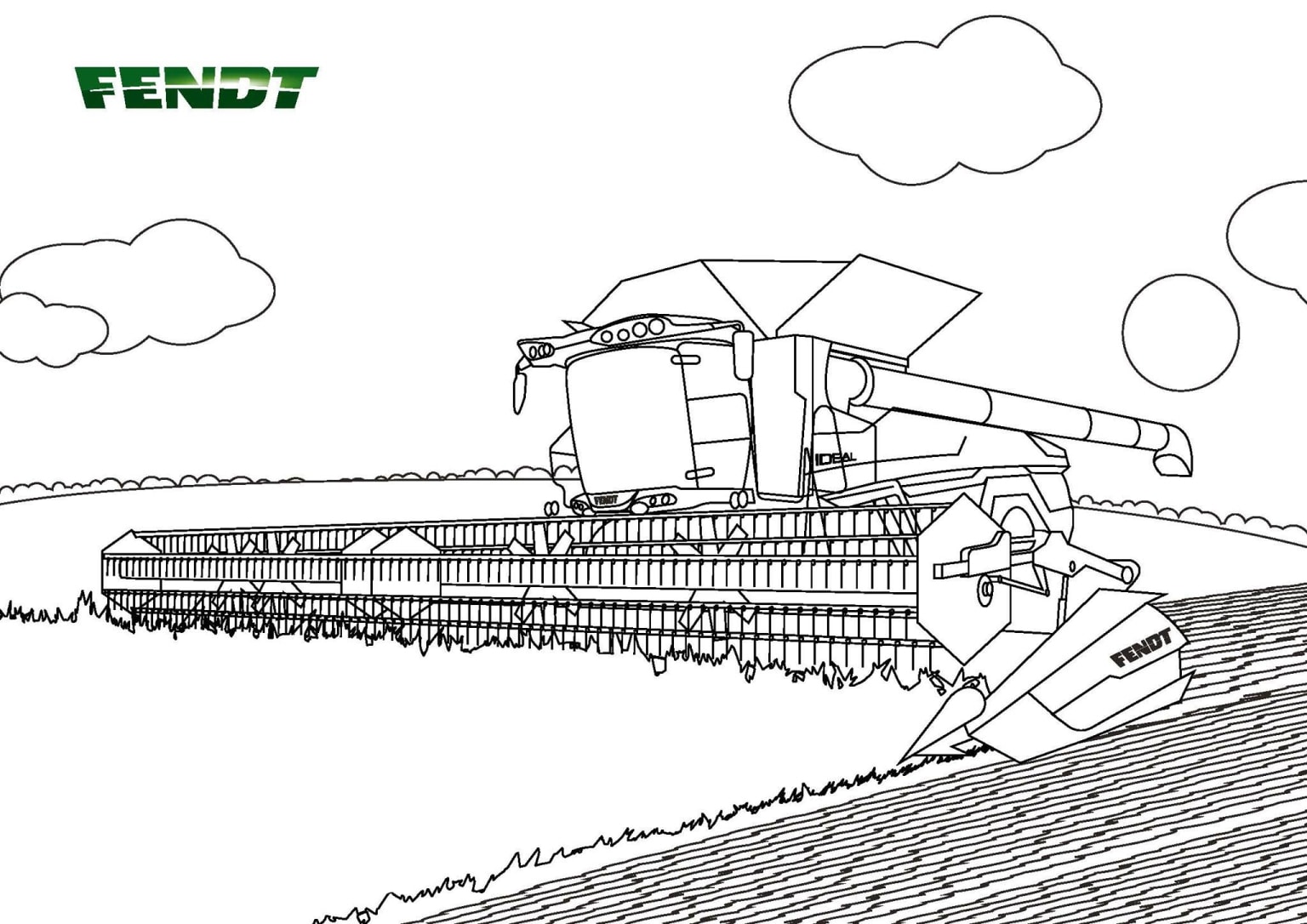 Fendt Kleurplaat Ausmalbilder Traktor Kleurplaten Tractors Trecker ...