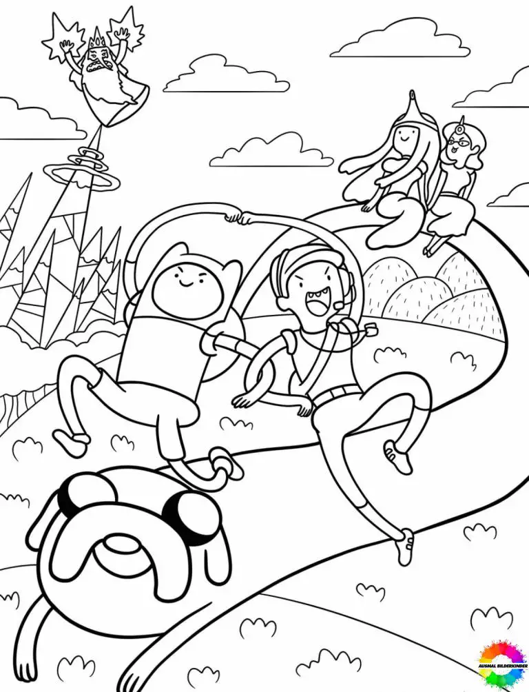 30+ Adventure Time ausmalbilder für kinder, die gerne erkunden