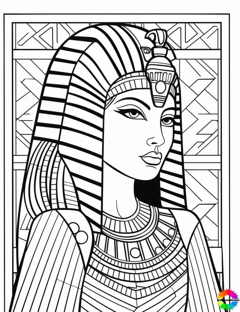Cleopatra Egyptian Coloring Egypt Ancient Pages Gods Drawing Kids King ...
