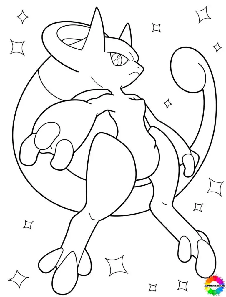 37+ Pokémon Mewtu ausmalbilder - Sehr gute Qualität für Kinder