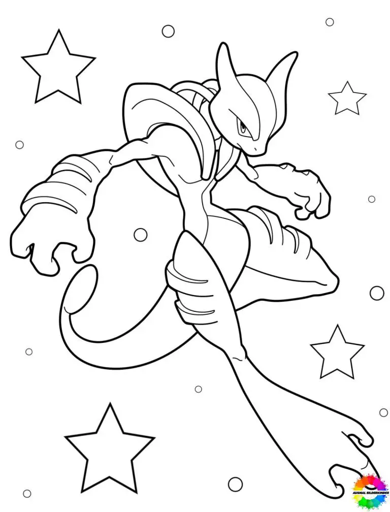 37+ Pokémon Mewtu ausmalbilder - Sehr gute Qualität für Kinder