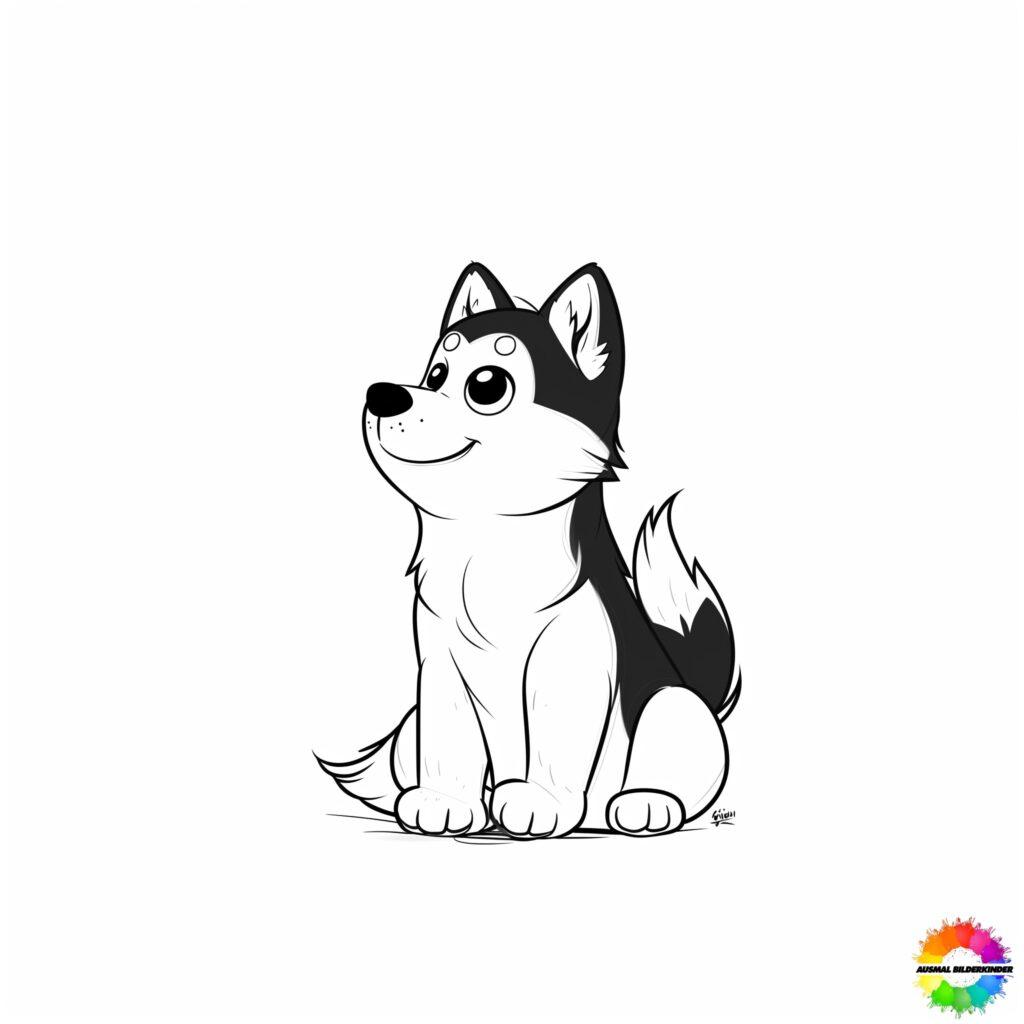 34+ Husky ausmalbilder kostenlos für Kinder zum ausmalen