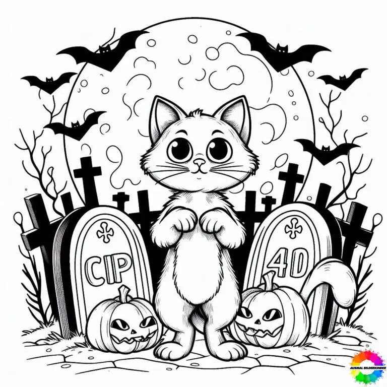49+ Halloween Katze Ausmalbilder: Kostenlos & Gruselig!